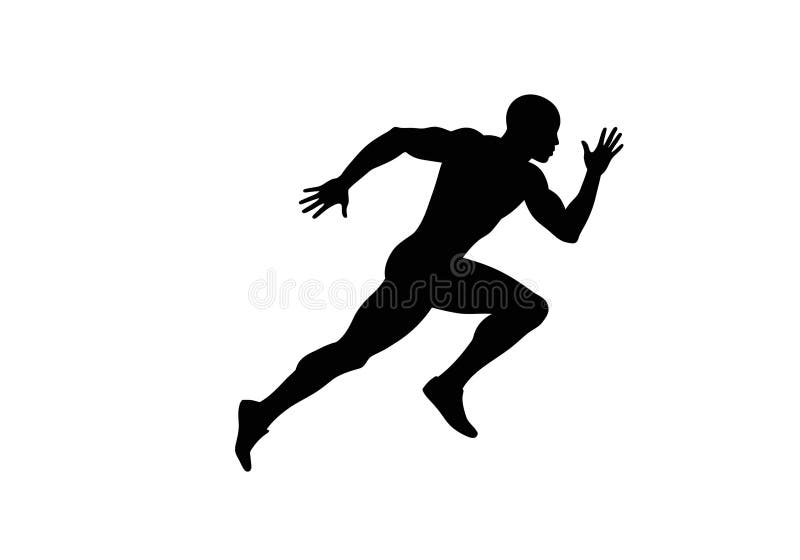 Sprint silhouette stock vector. Illustration of energy - 375721403