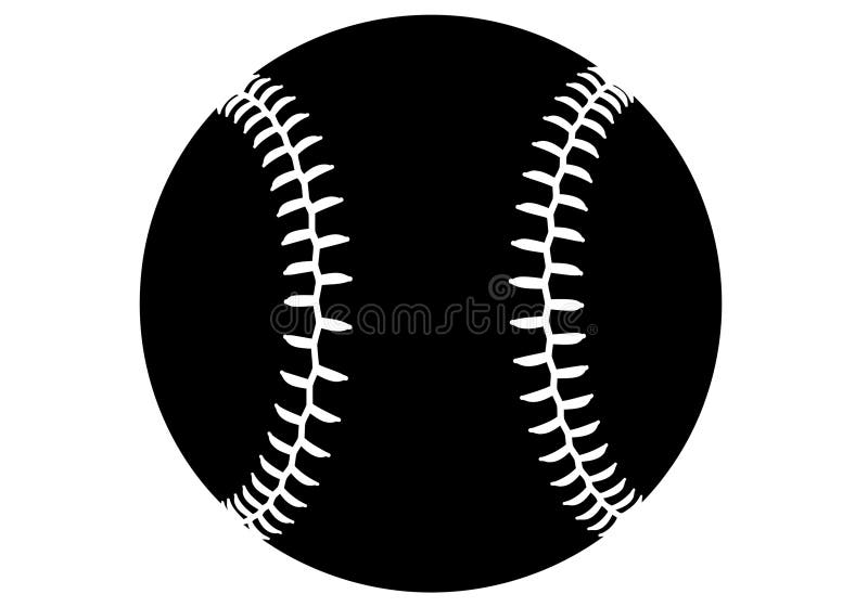 Softball silhouette stock vector. Illustration of silhouette - 378646641