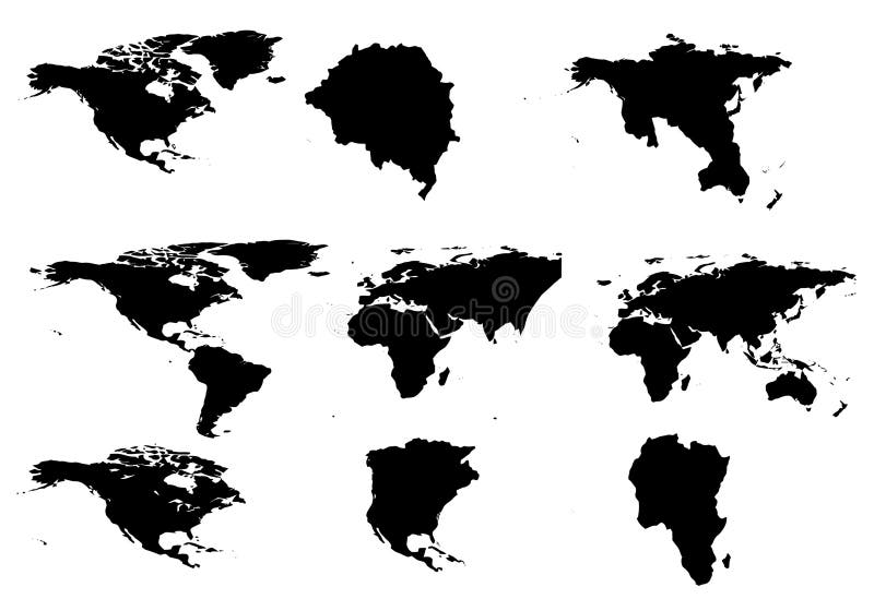 Countries silhouette stock illustration. Illustration of territory ...
