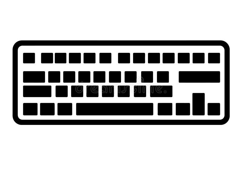Computer Keyboard Clipart Black and White. Stock Image - Illustration ...