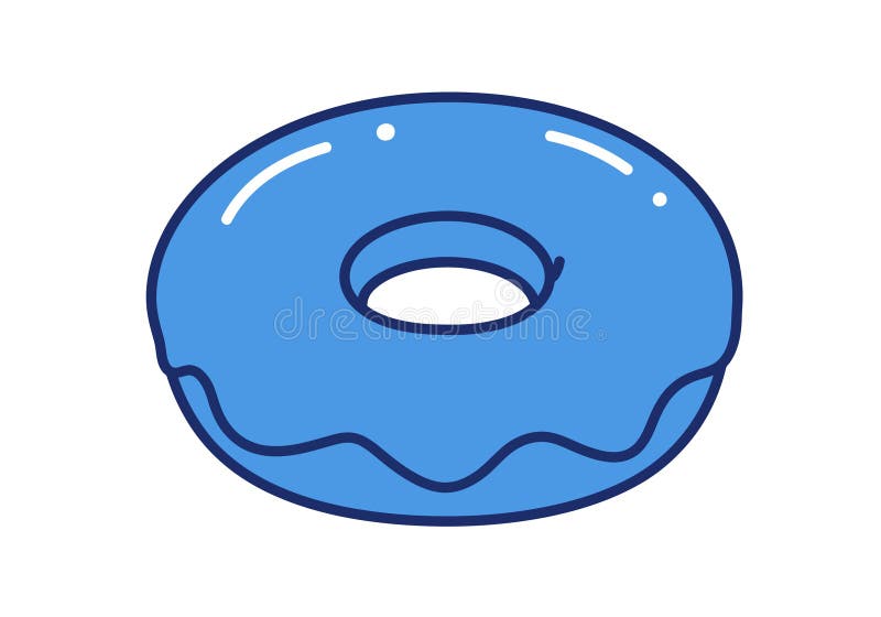 Blue donut clip art stock vector. Illustration of wavy - 369028824