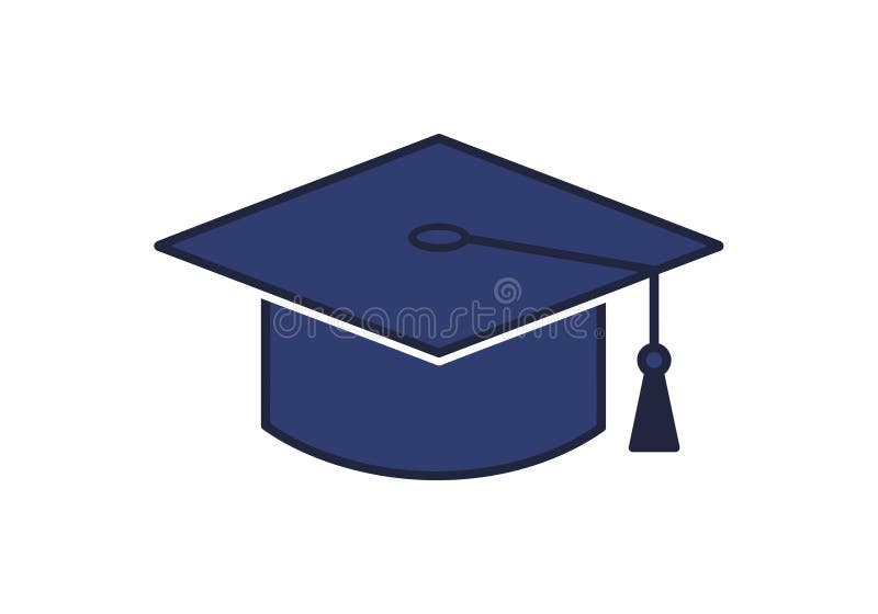 Grad hat clip art. stock vector. Illustration of tassel - 362660800