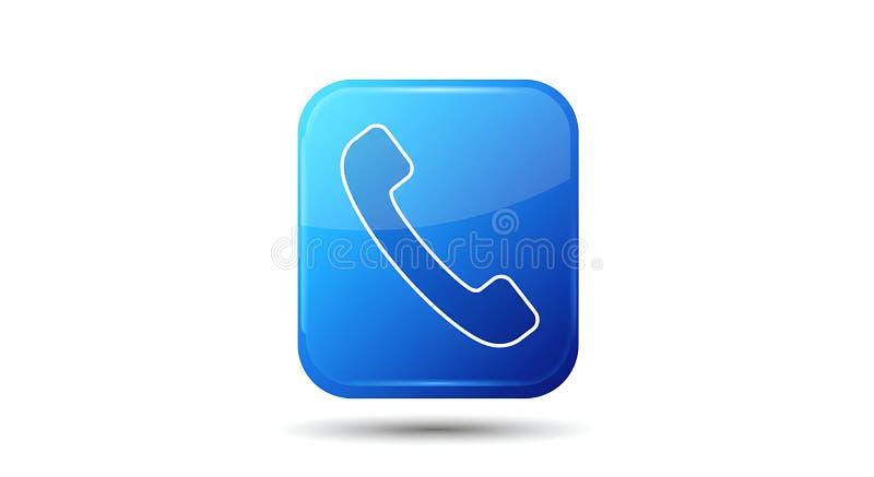 Blue phone icon stock illustration. Illustration of lighting - 382904227