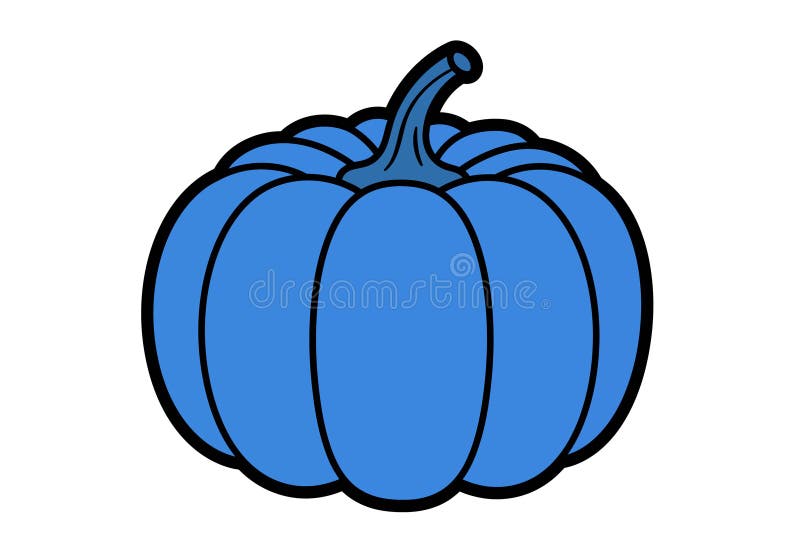 Blue pumpkin clip art stock vector. Illustration of pumpkin - 362848044