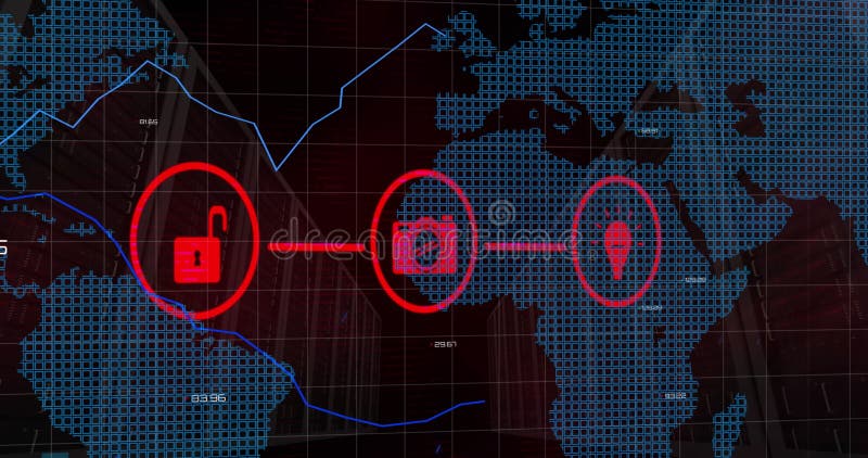 This Image Shows a Blue Statistic Line, Graph, and World Map Over a ...
