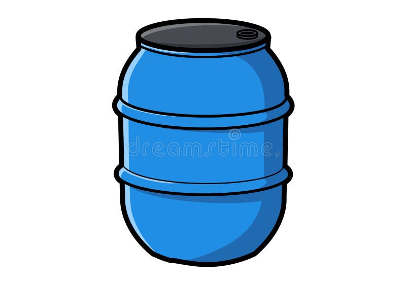 Water drum clipart stock vector. Illustration of barrel - 369030421