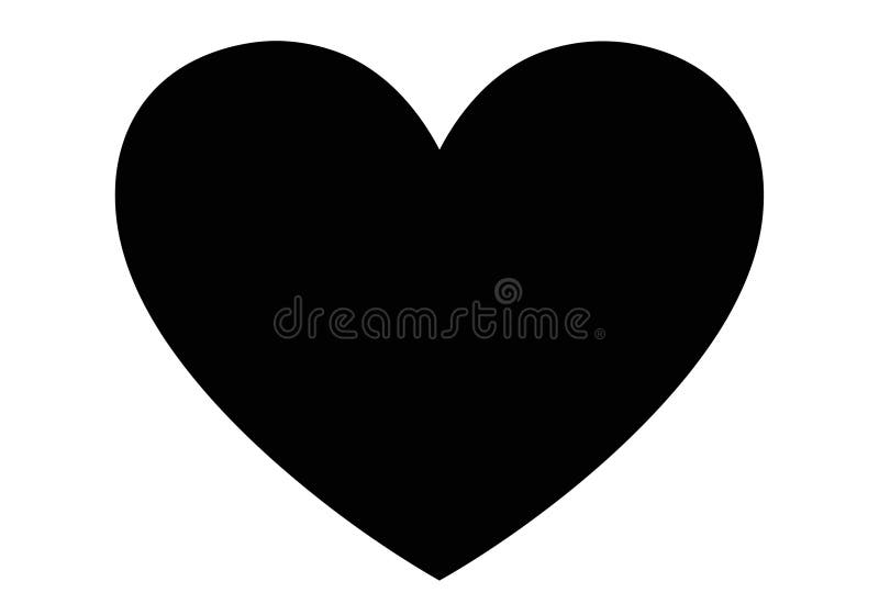Black clip art heart stock illustration. Illustration of black - 369774669