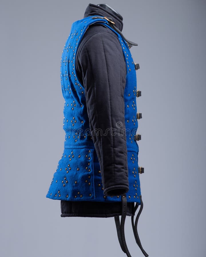 Bright Blue Brigandine Armor Studs Black Straps Stock Photos - Free ...
