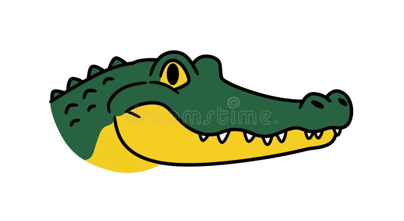 Alligator face clipart stock vector. Illustration of alligator - 365241101