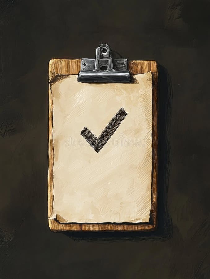 Checklist with Tick stock image. Image of wooden, organization - 389578509