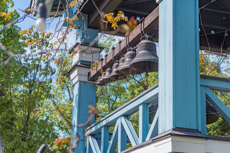 Image Shows a Church or Similar Structure with a Bell Tower, Lattice ...