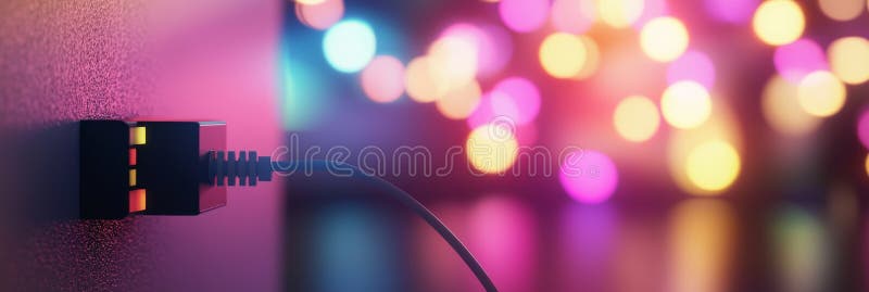 This Image Shows a Close-up of an Internet Cable Being Plugged into the ...