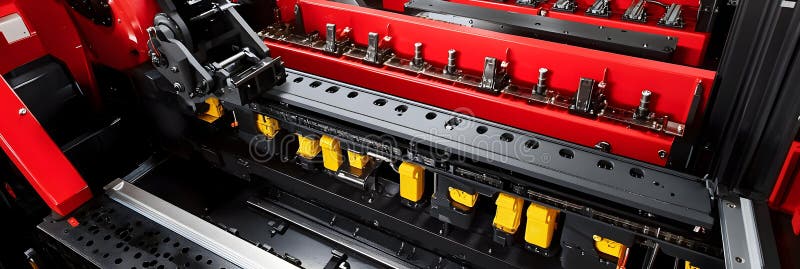 Close-up of Industrial Machine Components Stock Illustration ...