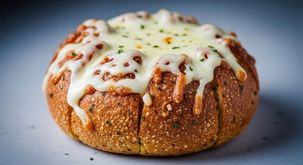 Cheesy Pull Apart Bread with Herbs and Sauce Stock Illustration ...