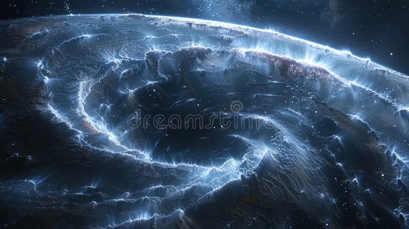 Close-Up View of a Glowing Celestial Body in Space Stock Photo - Image ...