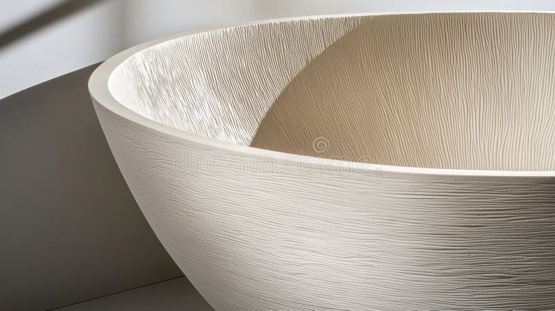A White Ceramic Bathtub with a Textured Surface. Stock Photo - Image of ...