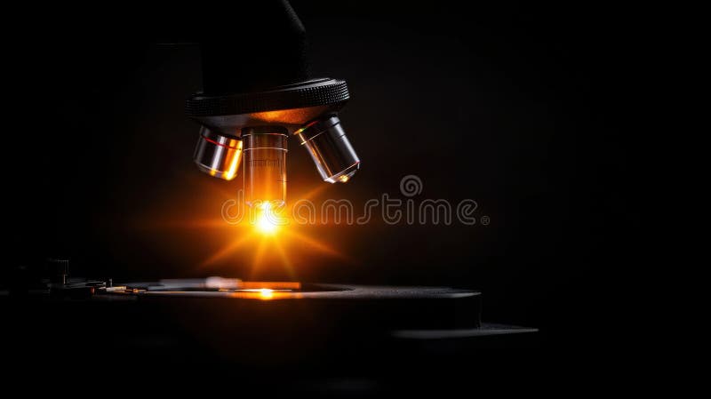 Microscope in use stock image. Image of intensity, microscope - 379680731