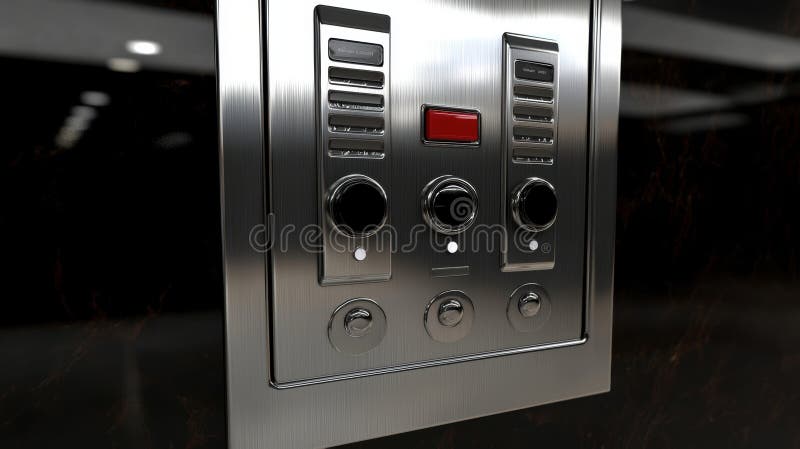 Elevator Control Panel stock photo. Image of metal, vertical - 386292120