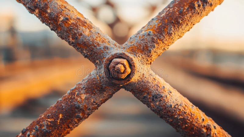 Rusty Metal Cross Bar stock image. Image of element - 379685277