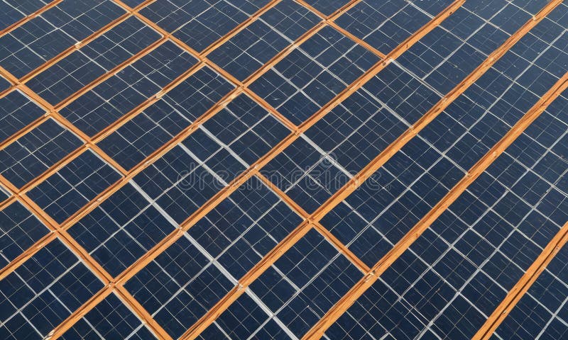 Close-up View Solar Panel Array, Featuring Grid Black Panels with ...