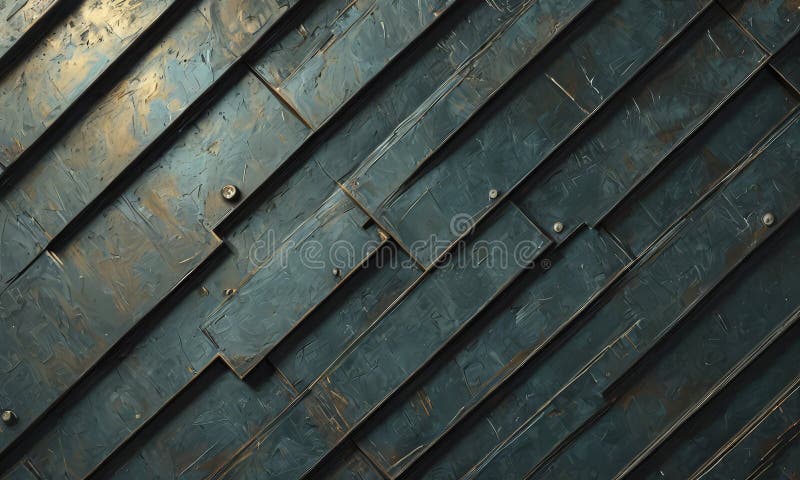 Close-up View Textured Metal Surface with Diagonal Lines and Dark ...