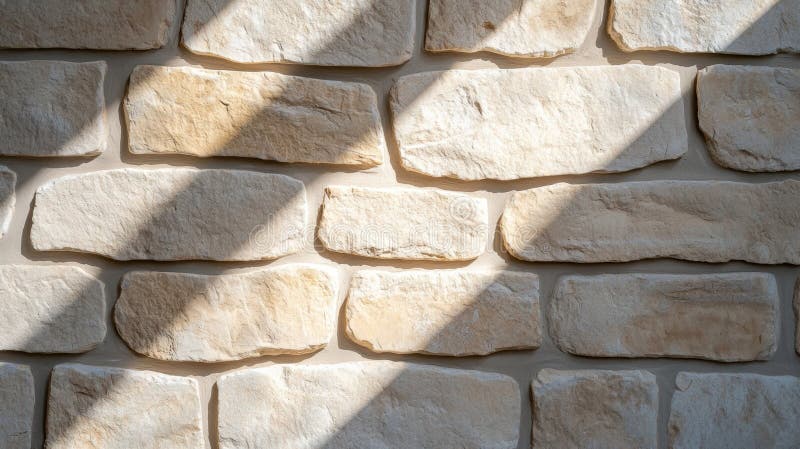 Close Up View Wall Made Light Beige Stone Blocks Stock Photos - Free ...