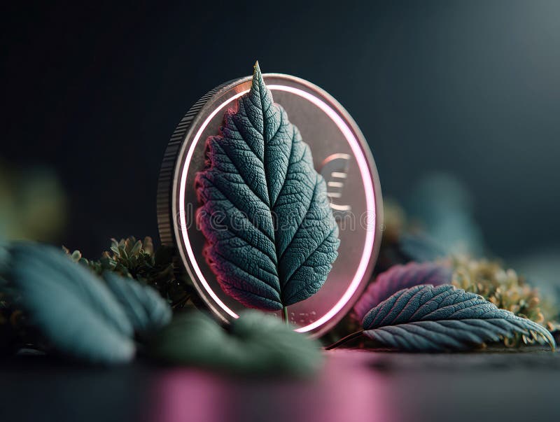 The Image Shows a Coin with a Leaf at Its Center, Symbolizing the Value ...