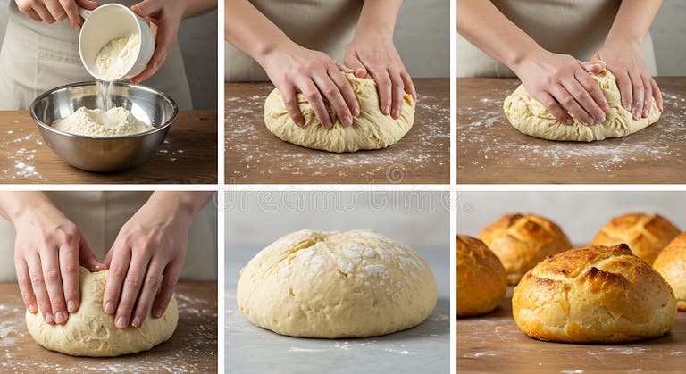 Bread Making Process Collage Stock Illustration - Illustration of recipe, icing: 393463924