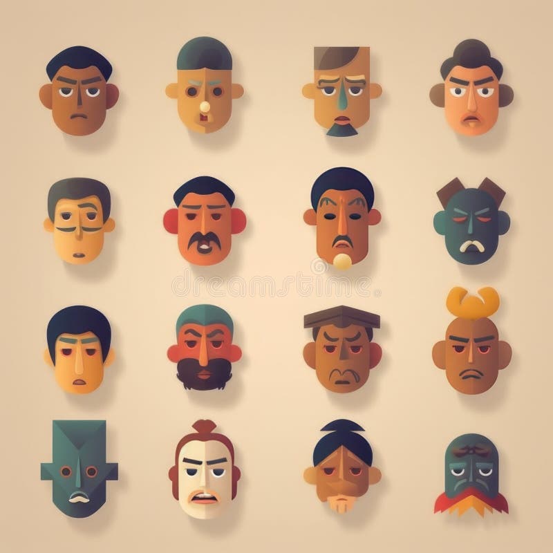Determined Faces Stock Illustrations – 416 Determined Faces Stock ...