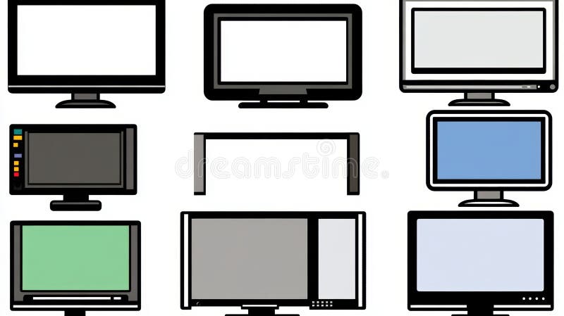 Variety of Screens stock illustration. Illustration of resolution ...