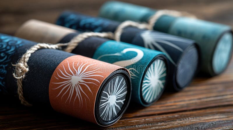 A Collection of Rolled-up Cylindrical Objects with Unique Designs and ...
