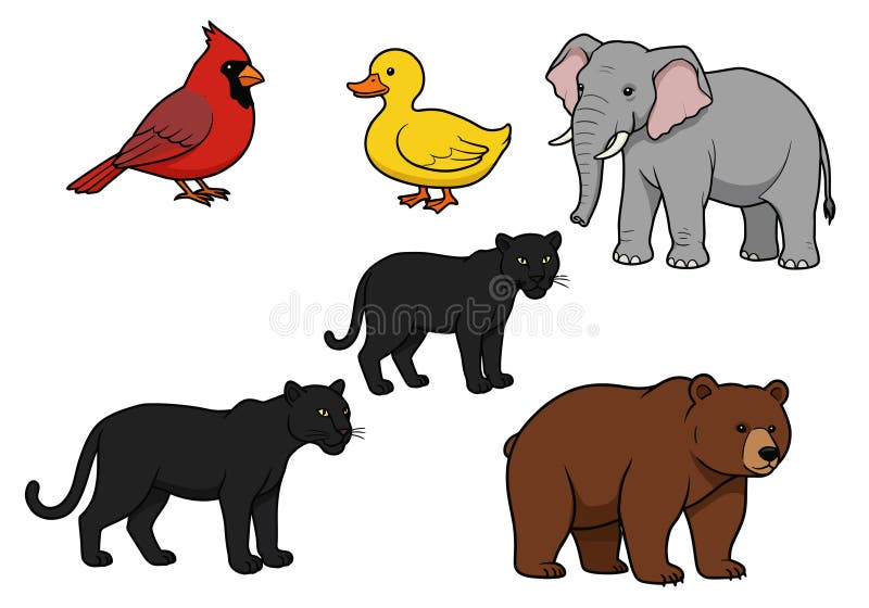 Animal clip arts stock illustration. Illustration of cartoon - 367276867