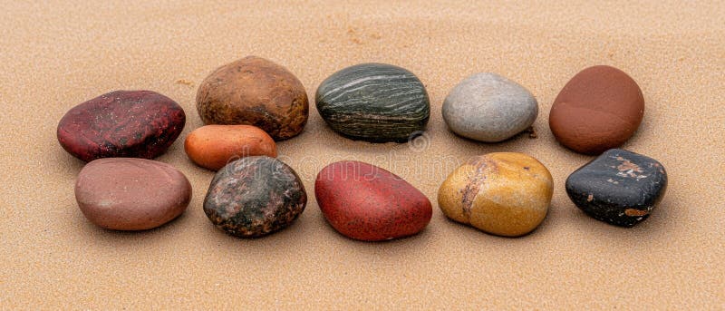 A Collection of Rocks of Various Colors and Sizes. Stock Image - Image ...