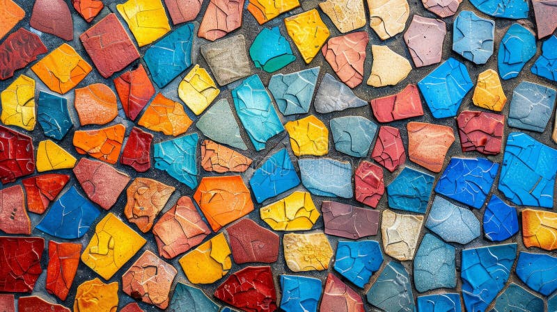 Colorful Irregular Shaped Tiles Wall Texture Stock Photos - Free ...