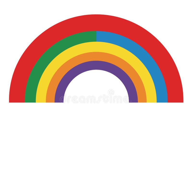 Rainbow Half Circle Clipart Stock Illustration - Illustration of purple ...