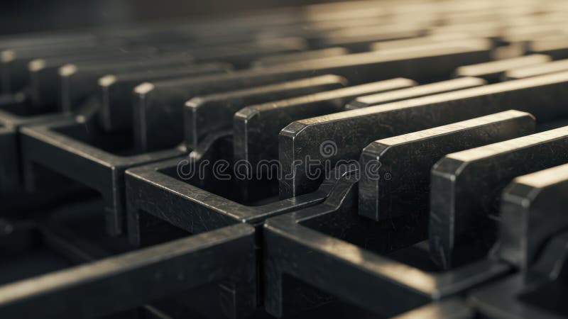 Dark Metallic Grid stock illustration. Illustration of wood - 371268857