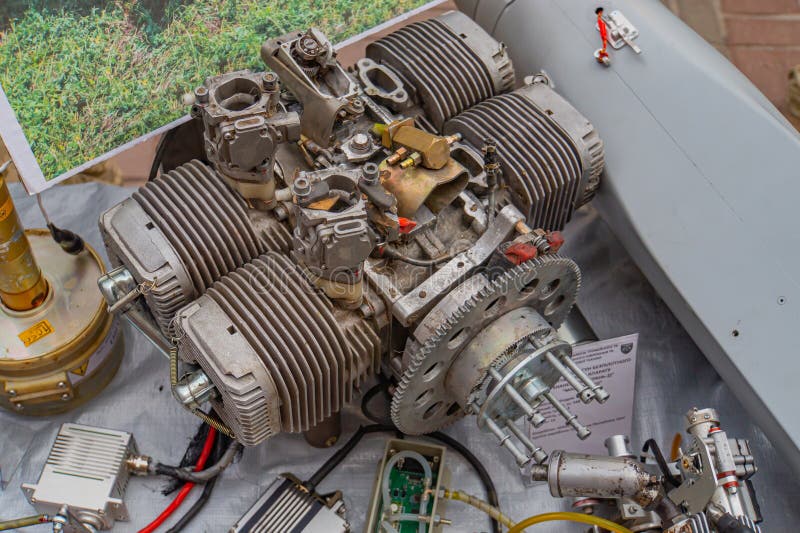 Image Shows a Complex Engine Possibly from Military Equipment, Likely ...