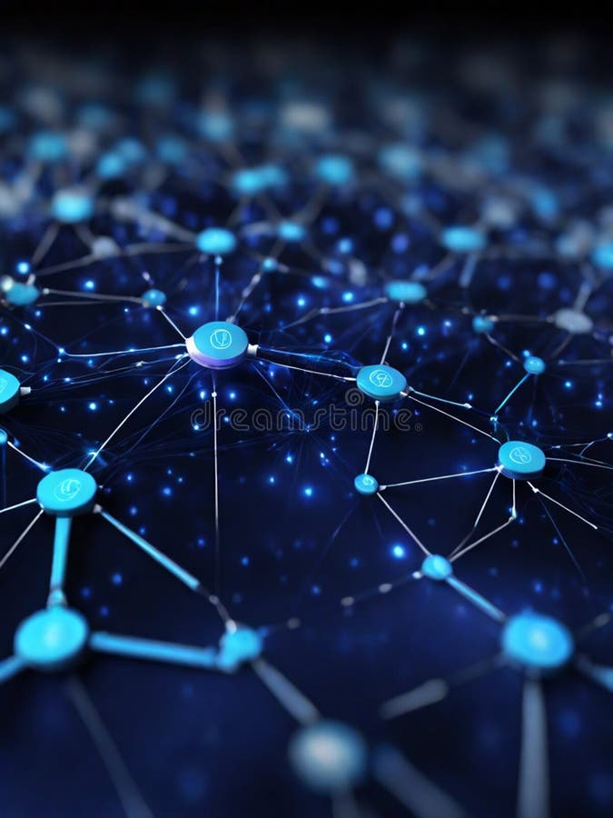 A Complex Network of Interconnected Lines and Circles. Stock ...