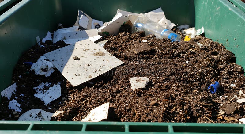 Compost Bin Contents stock illustration. Illustration of garden - 378533955