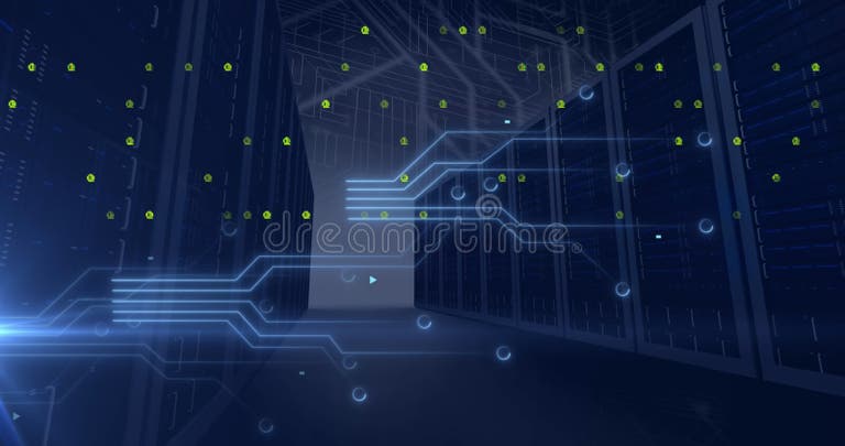This Image Shows a Computer Processing Data Using Binary Code Stock ...