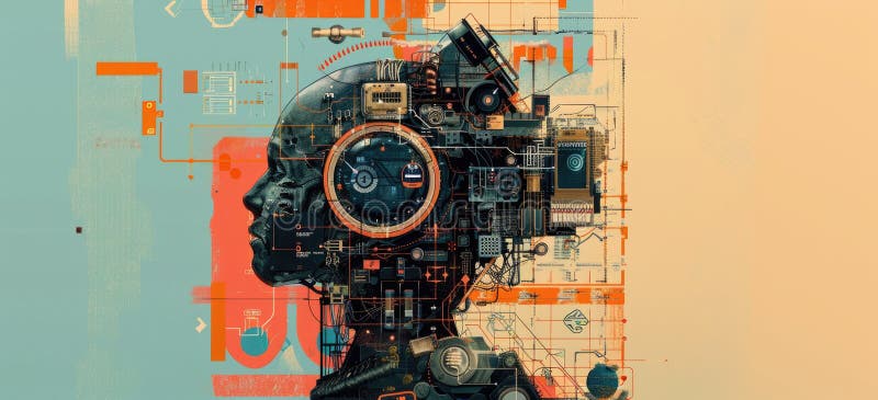 The Image Shows a Conceptual Representation of Artificial Intelligence ...