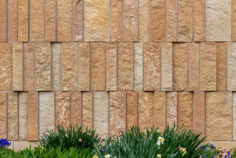 Modern Rough Textured Limestone Wall Background with Vertical Aligned ...