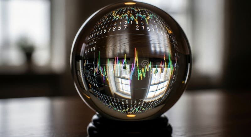 Crystal Ball Gazing at Stock Market Trends Stock Illustration ...
