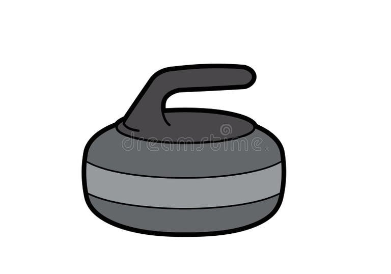 Curling rock clip art stock vector. Illustration of rock - 363350836