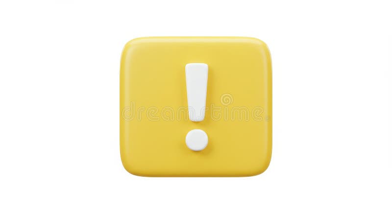 Yellow Exclamation Mark Icon Stock Illustration - Illustration of text ...