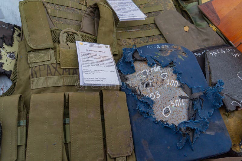 Image Shows Damaged MOLLE-compatible Body Armor Vests, Possibly from ...