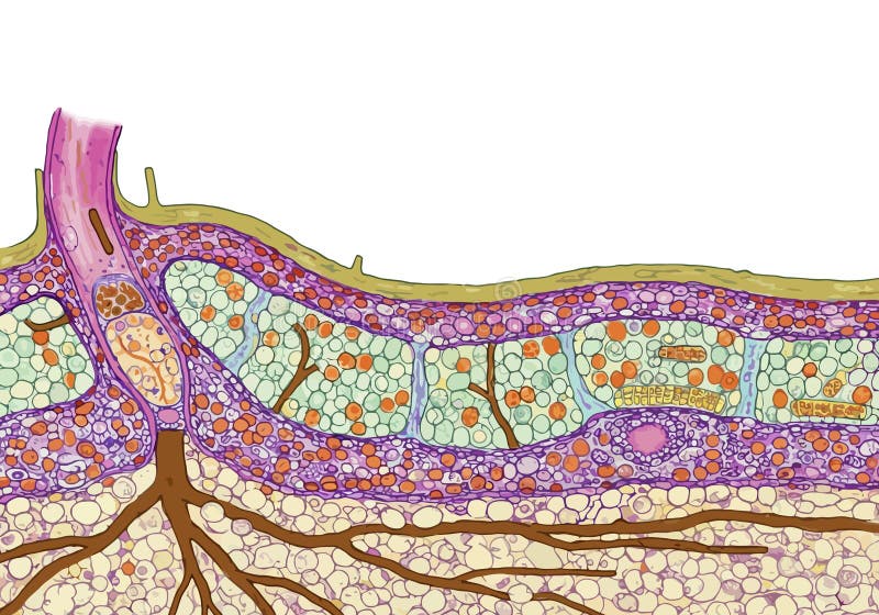 Root Microscopic Illustration Stock Photo - Illustration of endodermis ...