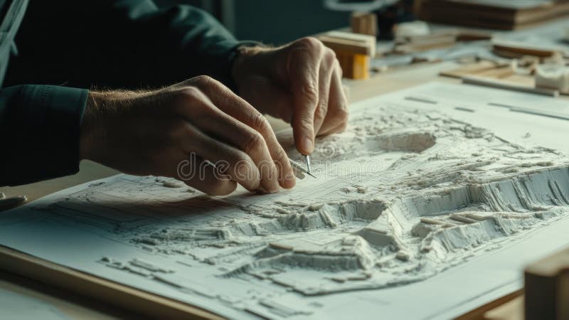 AI-Generated 3D Terrain Model Stock Illustration - Illustration of ...