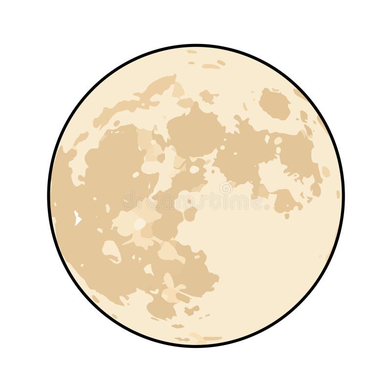 Clip art full moon stock vector. Illustration of round - 372054301