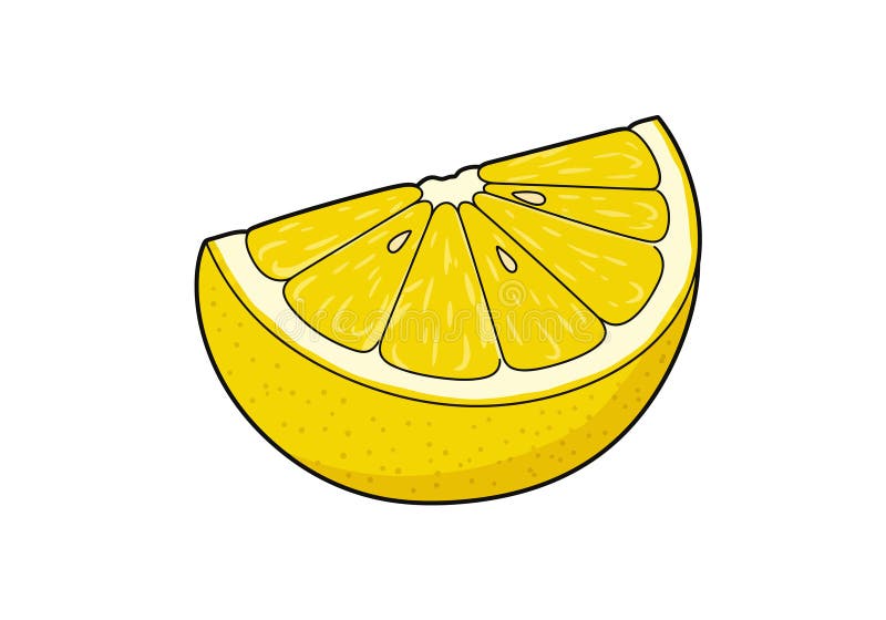 Clip art lemon slice stock vector. Illustration of edible - 370502791